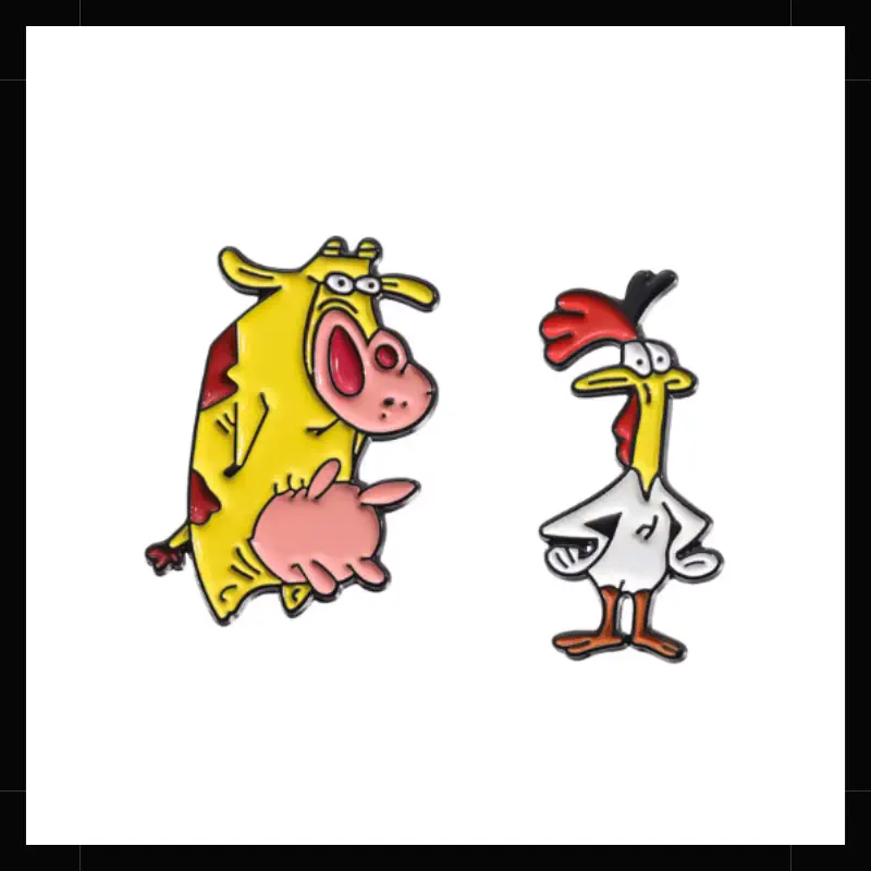 Pin metálico Vaca y Pollito